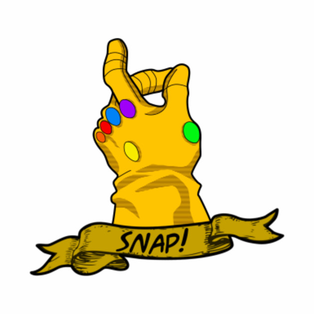 Thanos Infinity Gauntlet Snap Tattoo - Avengers - Baseball T-Shirt ...