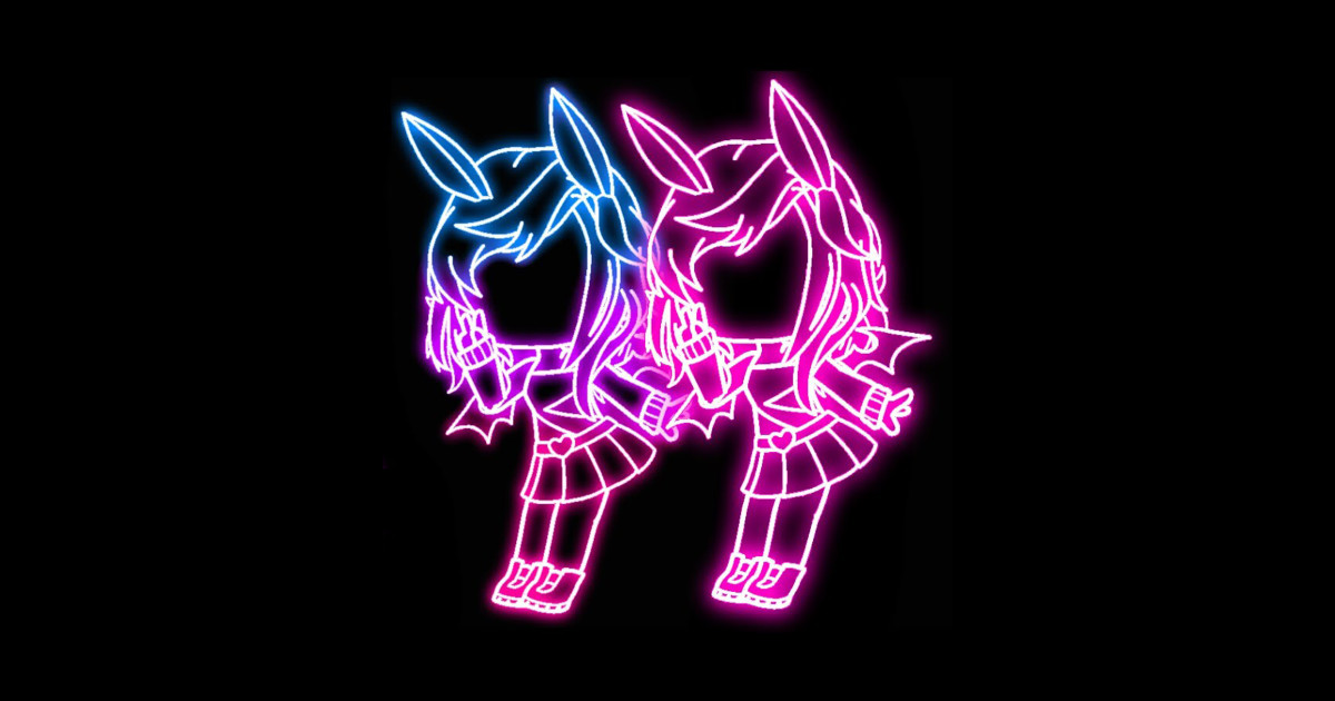 Neon light design gacha - Gacha Life - Sticker | TeePublic