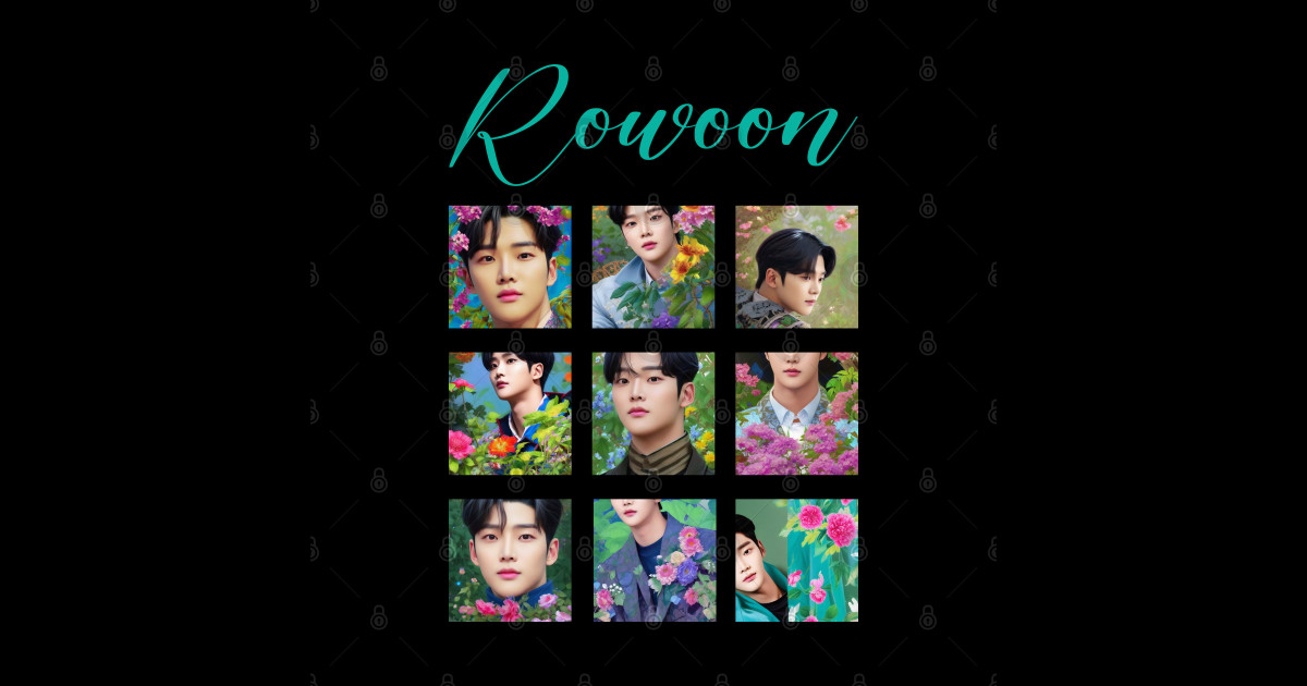 Rowoon - Flower Garden 로운 fan art - Rowoon - Sticker | TeePublic
