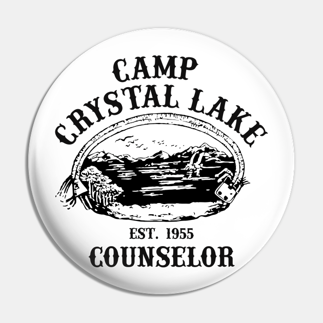 Camp Crystal Lake Friday 13th Counselor Crystal Lake Pin Teepublic