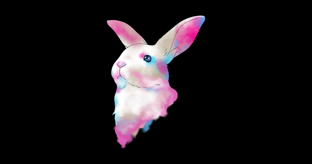 Cute Space Rainbow Gaussian Blur Rabbit Galactic - Space Rainbow Rabbit ...