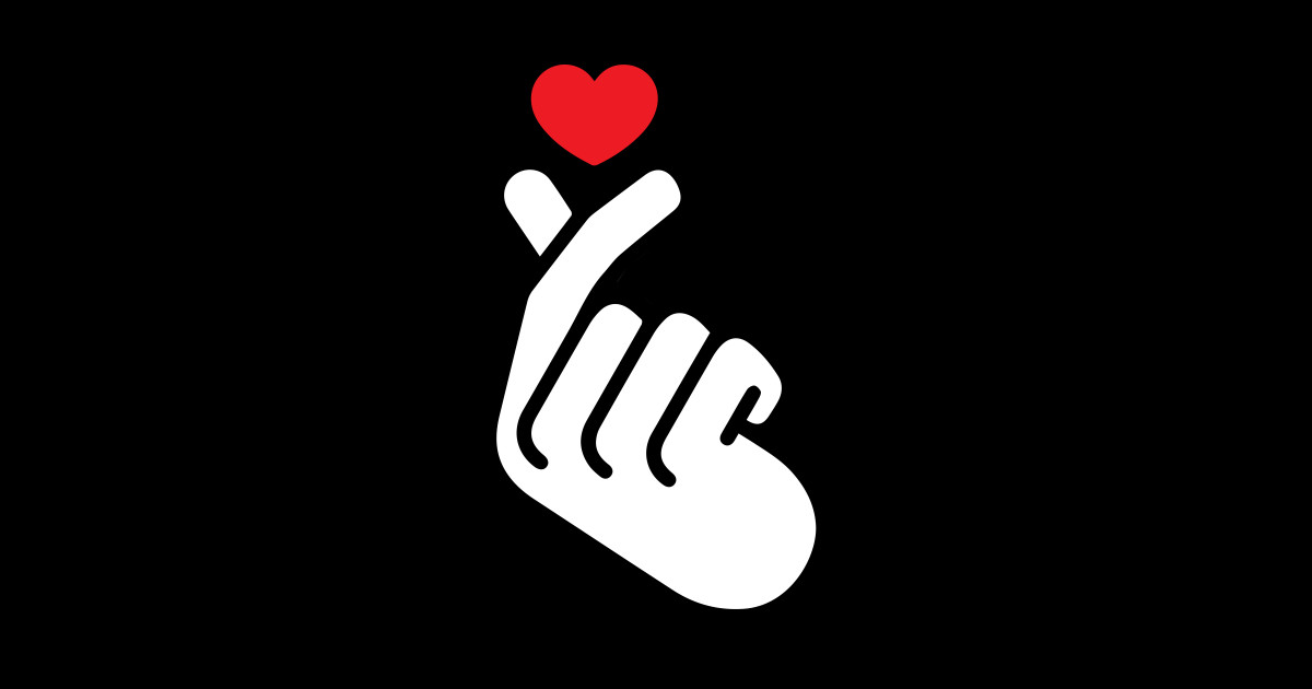 Finger Heart - Hand - Sticker | TeePublic