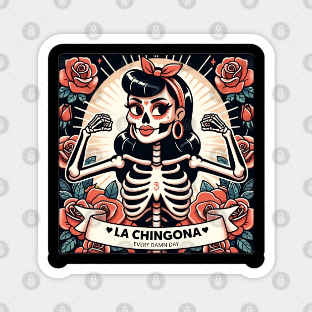 Chingona Every Damn Day Mexican Pin Up Tarot Card - Chingona Every Damn ...