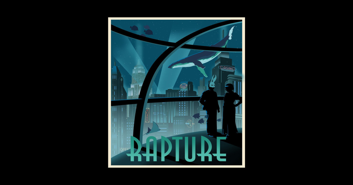 Bioshock Rapture Poster - Bioshock - Sticker | TeePublic
