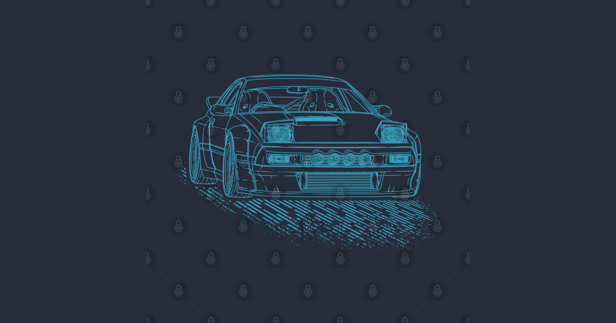 Mazda RX7 FC3S Lineart Blueprint - Mazda Rx7 - T-Shirt | TeePublic