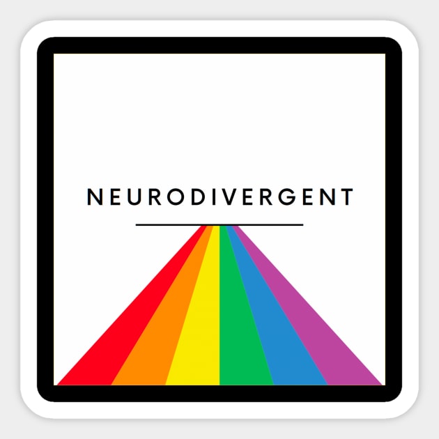 Neurodivergent Rainbow Celebration Design - Neurodivergent - Sticker ...