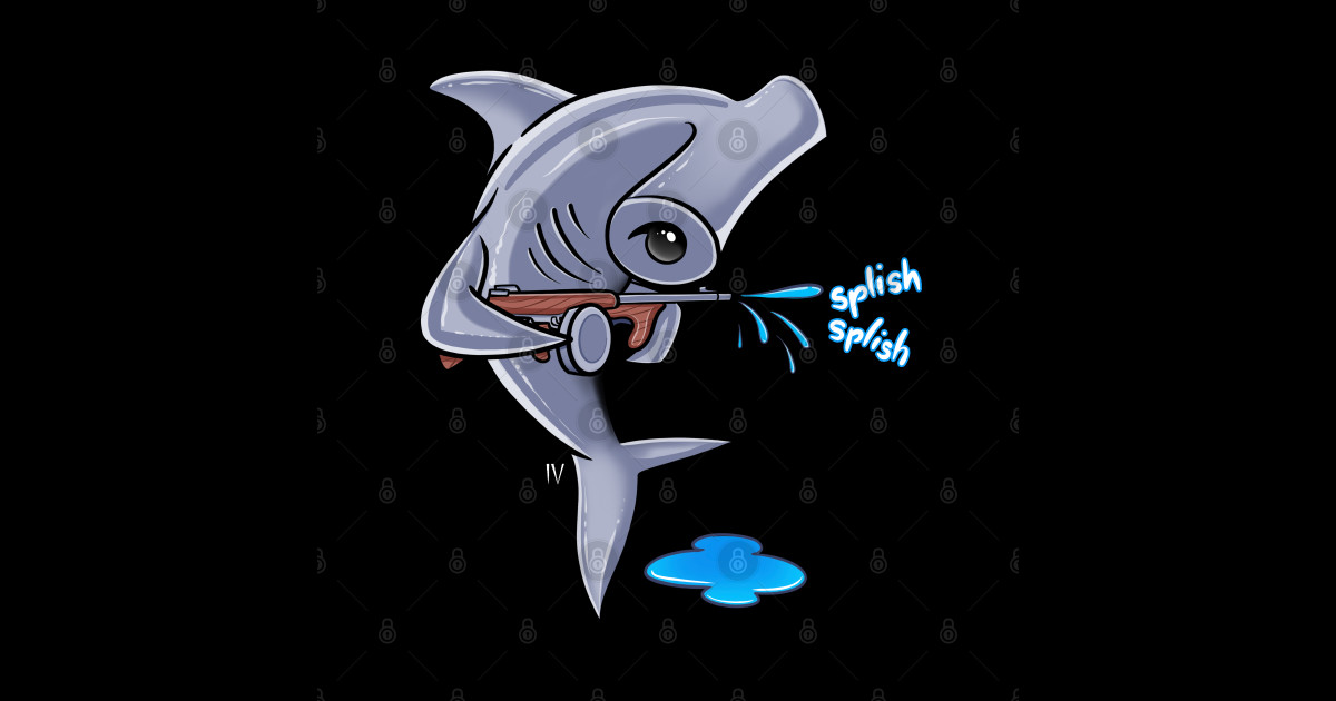 Funny Hammerhead Shark - Funny Shark - Sticker | TeePublic