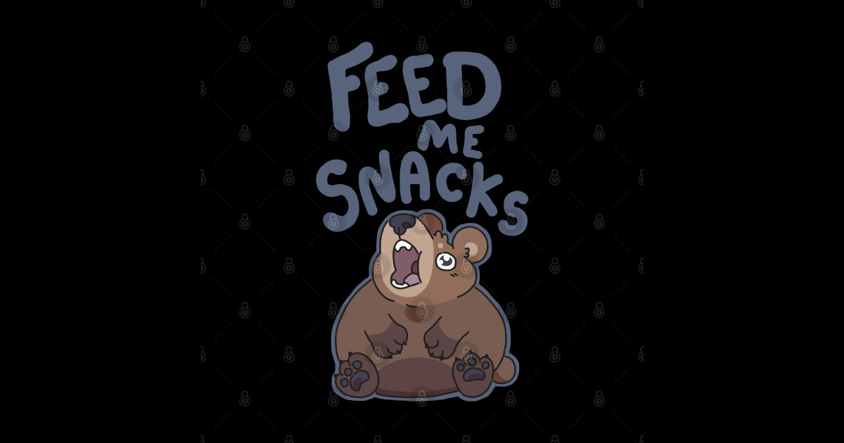 Feed Me Snacks - Bear - Phone Case | TeePublic