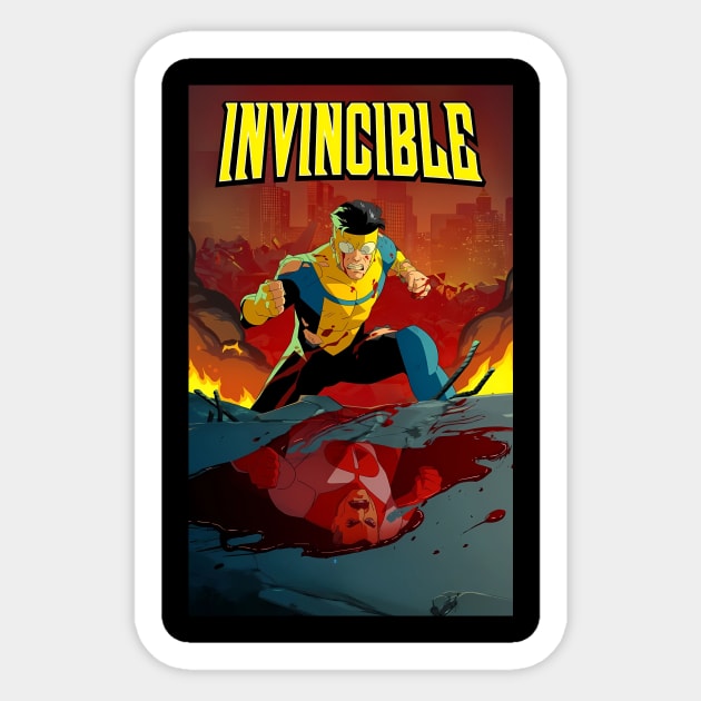 Invincible Poster 1 - Invincible - Sticker | TeePublic