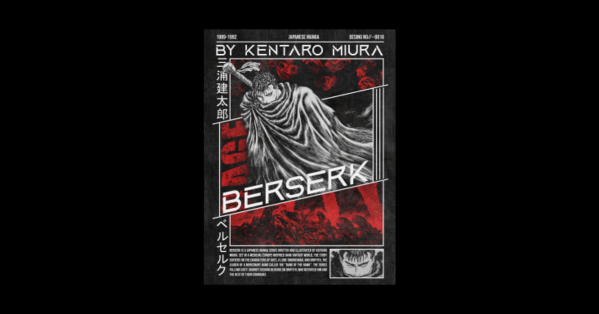 Berserk Retro Manga Tribute Poster - Berserk - Posters and Art Prints ...