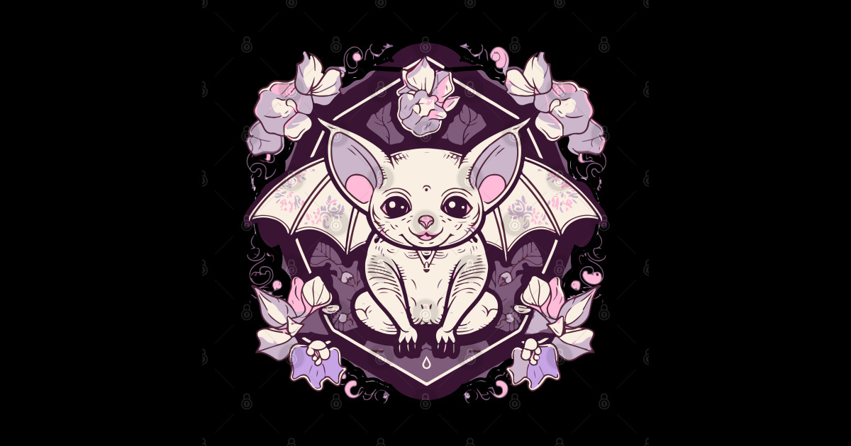 Pastel Goth Cute Bat - Bat - Sticker | TeePublic