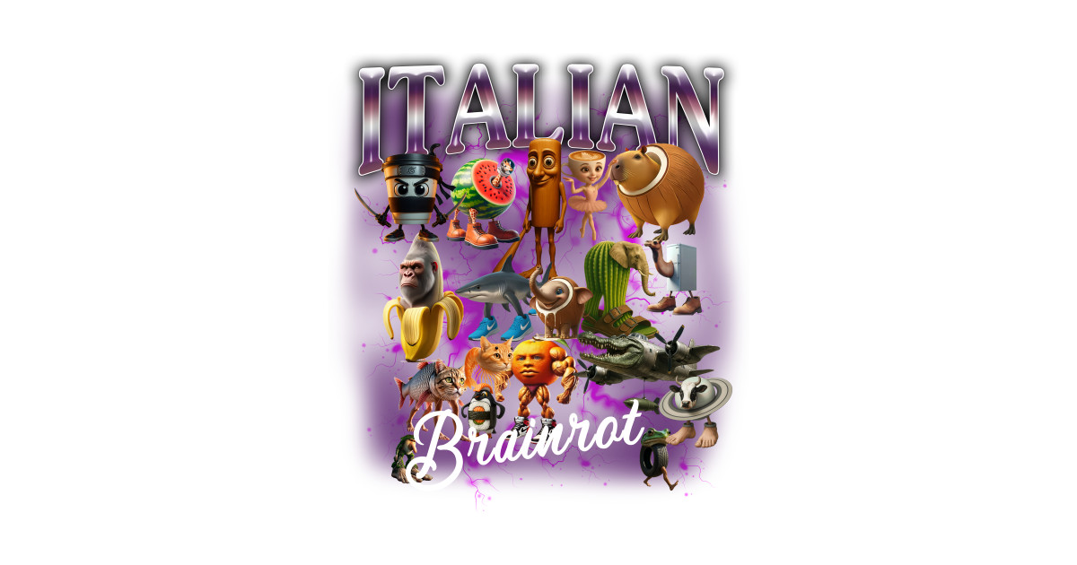 Absurd Italian Brainrot Cartoon Art Surreal Meme Animals - Italian ...