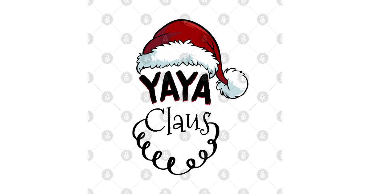 Vintage Yaya Claus Retro Santa Claus Happy Merry Christmas - Santa ...