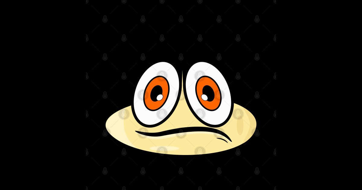 Sad Funny Face Cartoon Emoji - Funny Face - Posters and Art Prints ...