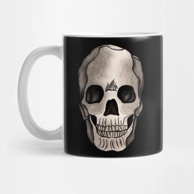 Sepia Skull Art - Skull - Mug | TeePublic