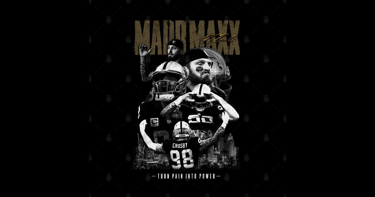 Madd Maxx Crosby Football - Madd Maxx - Sticker | TeePublic