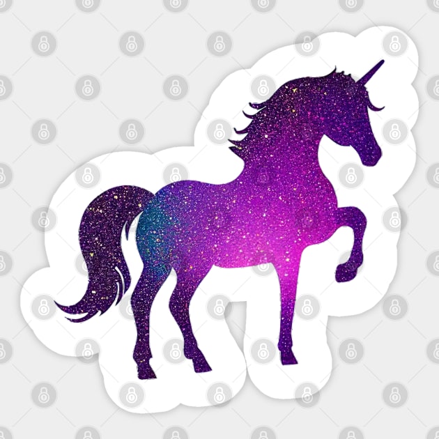 Bright Sparkle Glitter Unicorn - Glitter Unicorn - Sticker | TeePublic