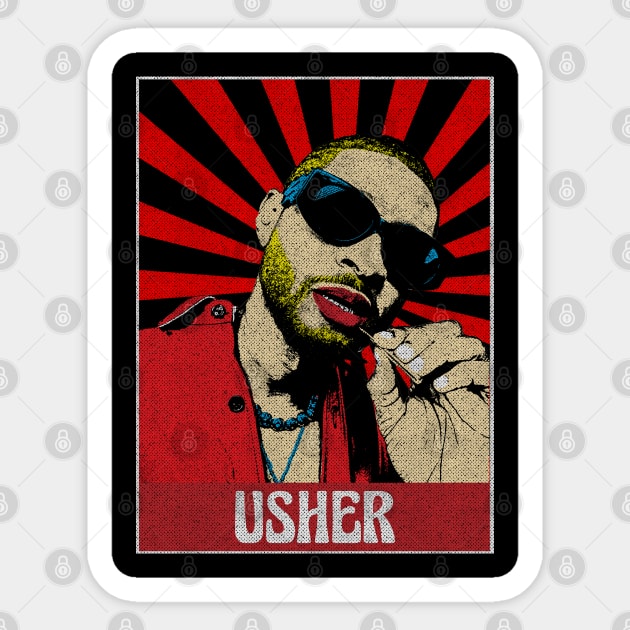 Usher Pop Art Fan Art - Usher - Sticker | TeePublic