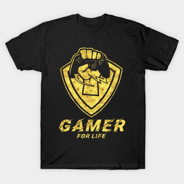 GAMER FOR LIFE Controller Logo UNIQUE Design EPIC gift for any games ...