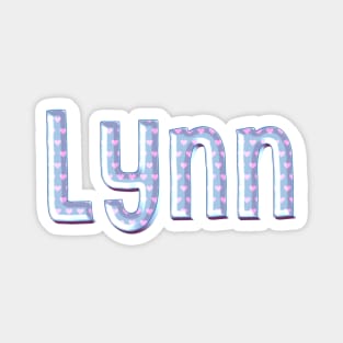 Tiny Hearts In Blue Lynn Name Label Magnets for Sale | TeePublic