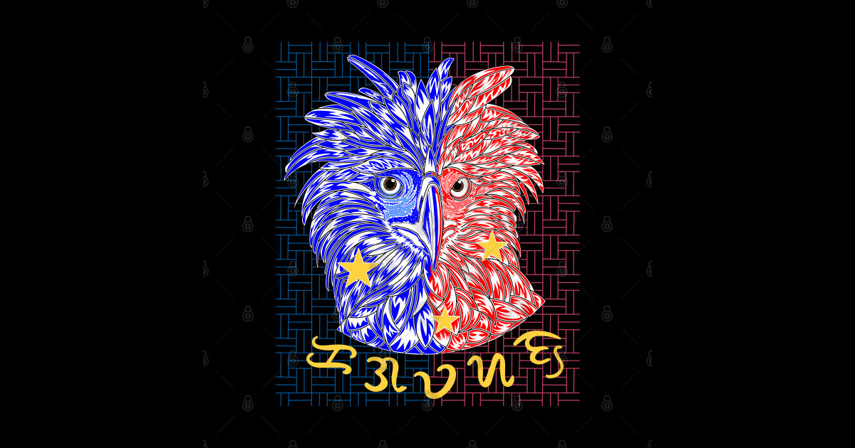 Philippine Eagle / Badlit word Kagawasan (Freedom) - Philippines Flag Proud Filipino - Sticker ...