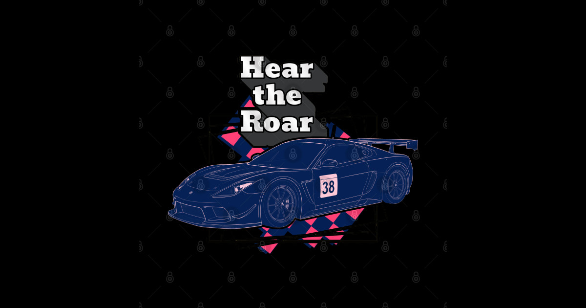 Hear The Roar Speeding Black Racer On Fuchsia Tracks - Race Car ...