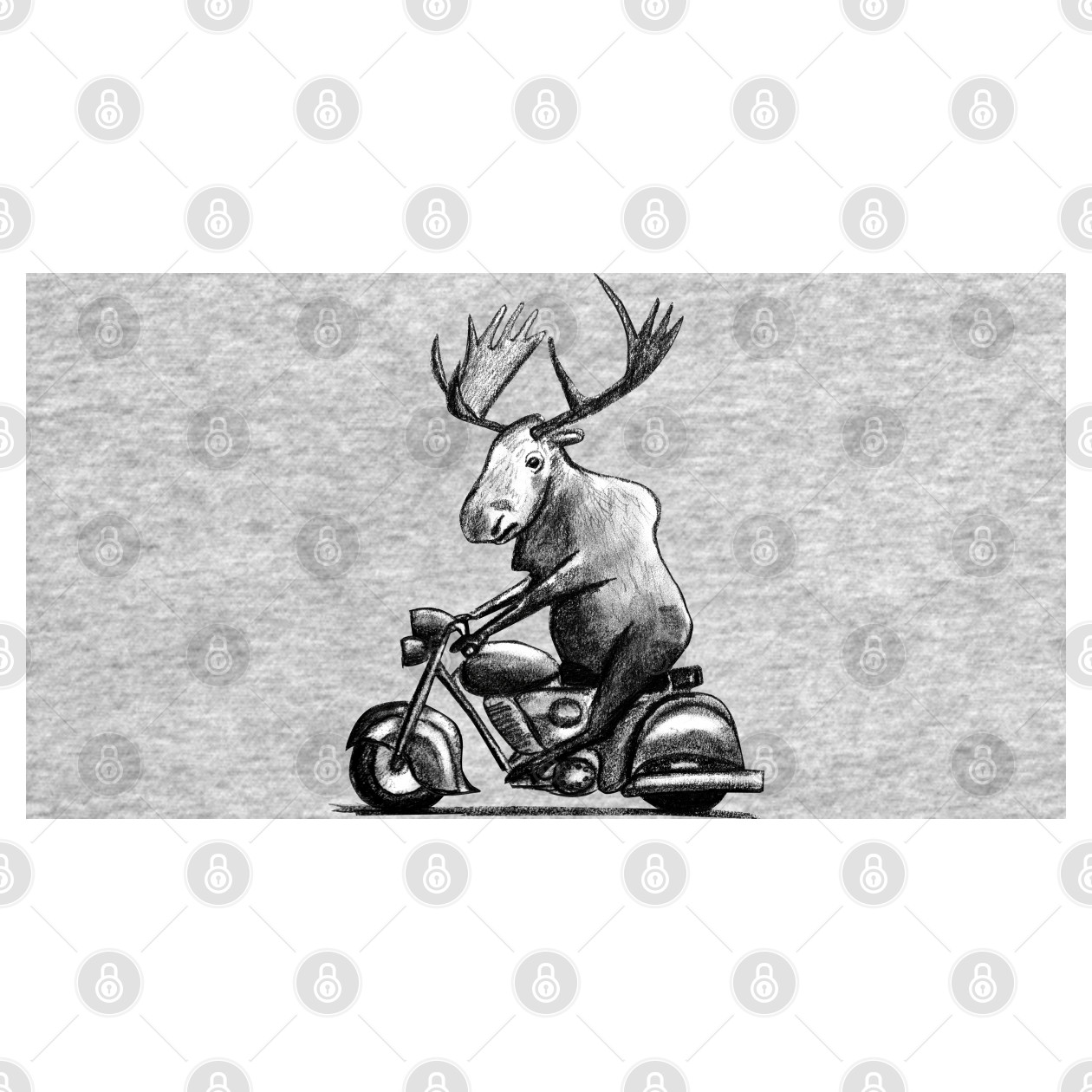 Moose On A Motorcycle - Moose On A Motorcycle - T-Shirt | TeePublic