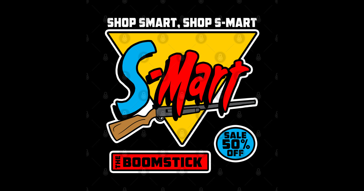 S-Mart Boomstick logo - Movies - Sticker | TeePublic