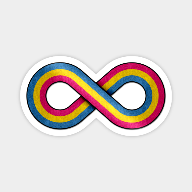 Large Infinity Vector Symbol Striped with Pansexual Pride Flag ...