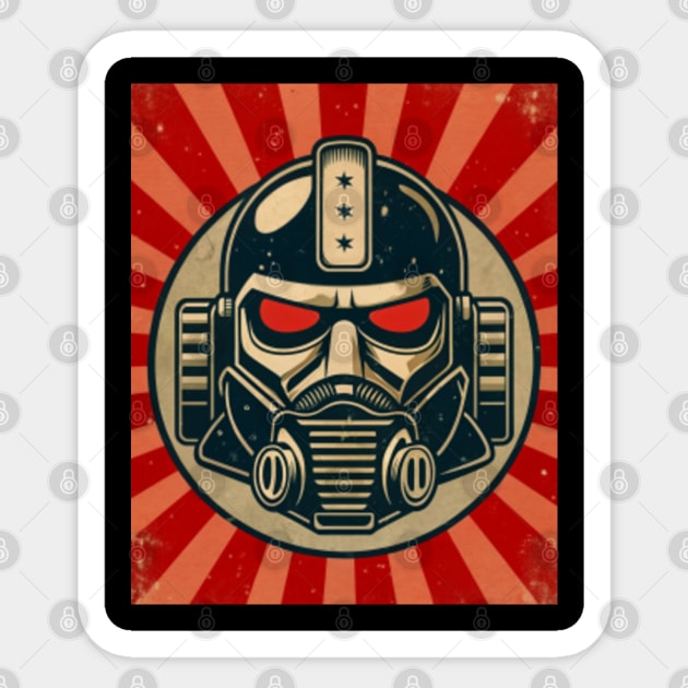 Retro fallout helmet - Illustration Fallout Helmet - Sticker | TeePublic