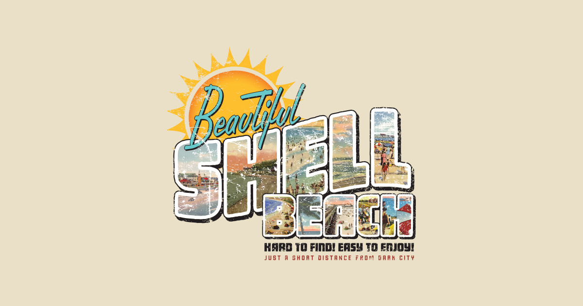 Beautiful Shell Beach - Dark City - T-Shirt | TeePublic