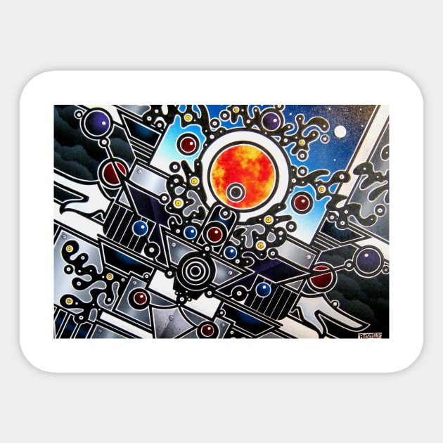 Cold Blue Steel - Abstract Art - Sticker | TeePublic