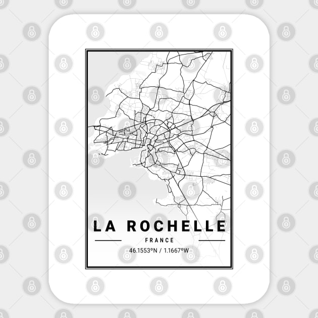 La Rochelle Light City Map - La Rochelle Light City Map - Sticker ...