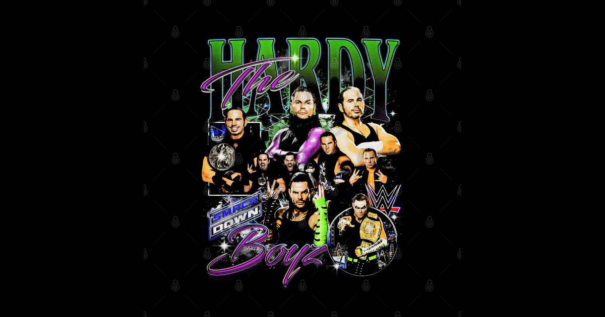 The Hardy Boyz Retro Bootleg - The Hardy Boyz - Sticker | TeePublic