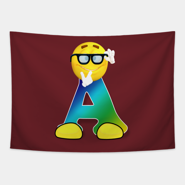 Letter A Alphabet Smiley Monogram Face Emoji Shirt for Men Women Kids ...