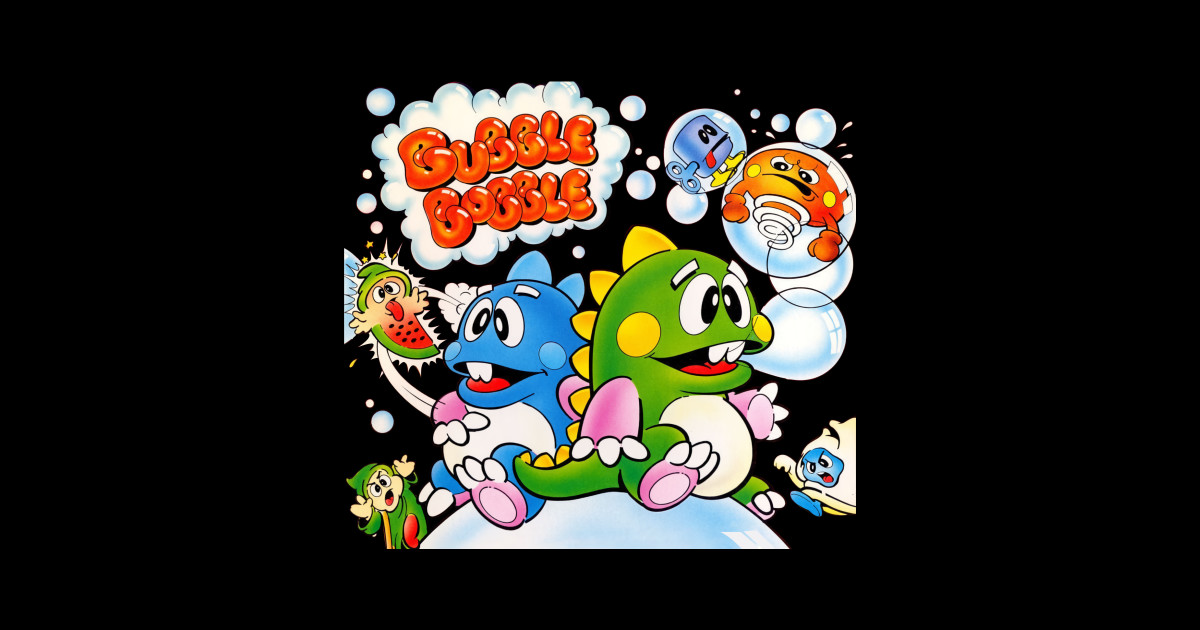 Retro 80s Game Box - Bubble Game Bobble - Sticker | TeePublic