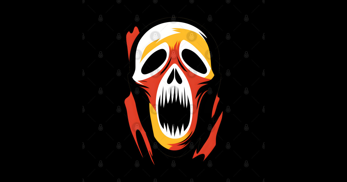 Ghostface Scream mask - Ghostface Scream Mask - Sticker | TeePublic