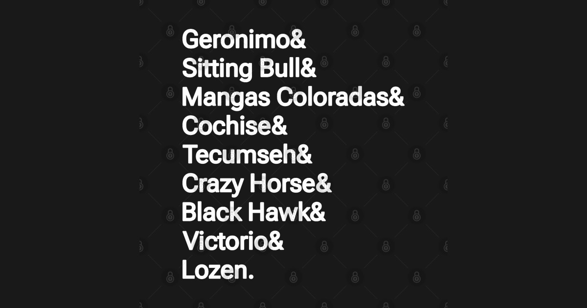 Geronimo& Sitting Bull& Mangas Coloradas& Cochise& Tecumseh& Crazy ...