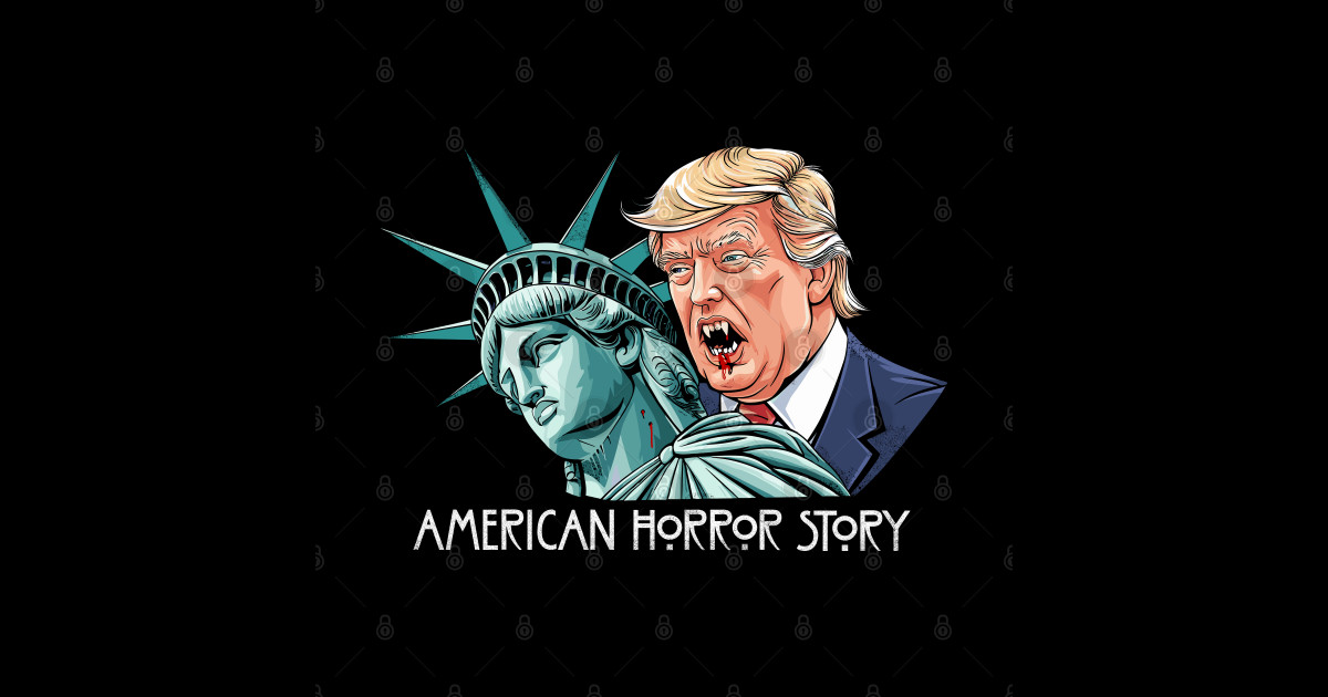 Vampire Trump Horror Design - Anti Trump - Sticker | TeePublic
