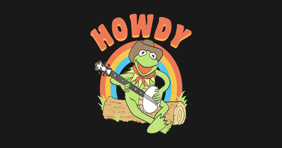 The Muppets Kermit The Frog Howdy Retro Chest Logo - Muppets - T-Shirt ...