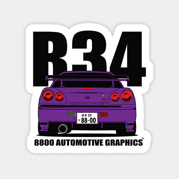 Nissan Skyline R34 GTR Purple Version - Nissan Skyline - Sticker ...