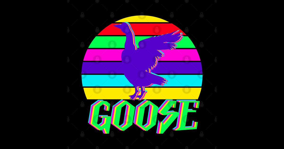 GOOSE 80s Neon Retro Vintage Sunset - Goose - Posters and Art Prints ...