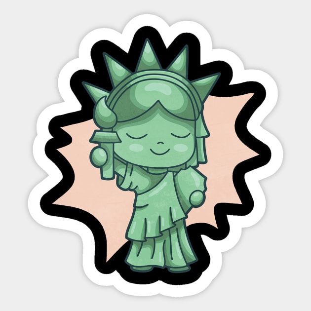 Chibi statue of liberty - Chibi Statue Of Liberty - Sticker | TeePublic