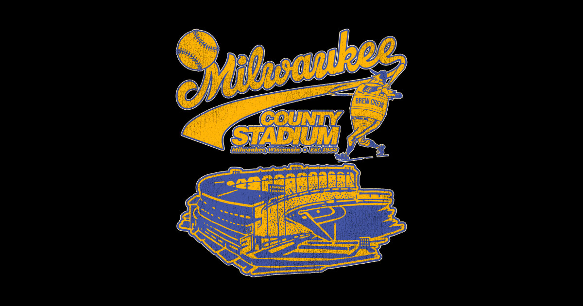 Defunct Baseball Milwaukee County Stadium - Milwaukee Brewers - Sticker ...