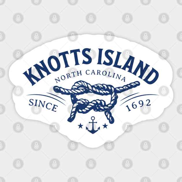 Knotts Island, NC Beach Knot Summer Vacation - Knotts Island - Sticker ...