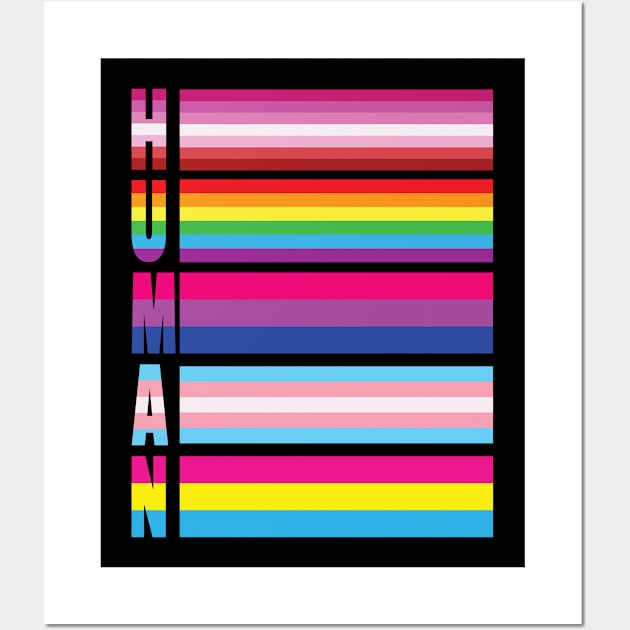 HUMAN LGBTQIA Pride Flags - Gay - Posters and Art Prints | TeePublic