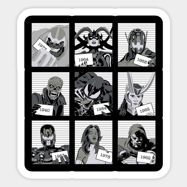 Villains Marv Jail - Villains - Sticker | TeePublic