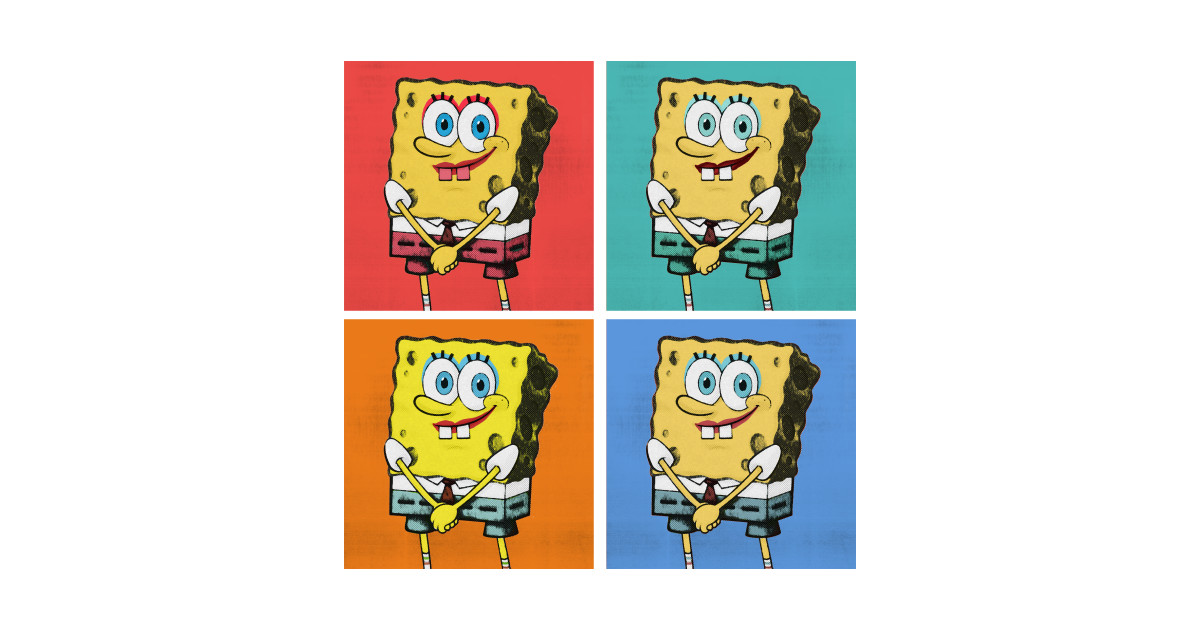 "Spongebobs" pop art in the style of Andy Warhol - Spongebob - T-Shirt ...