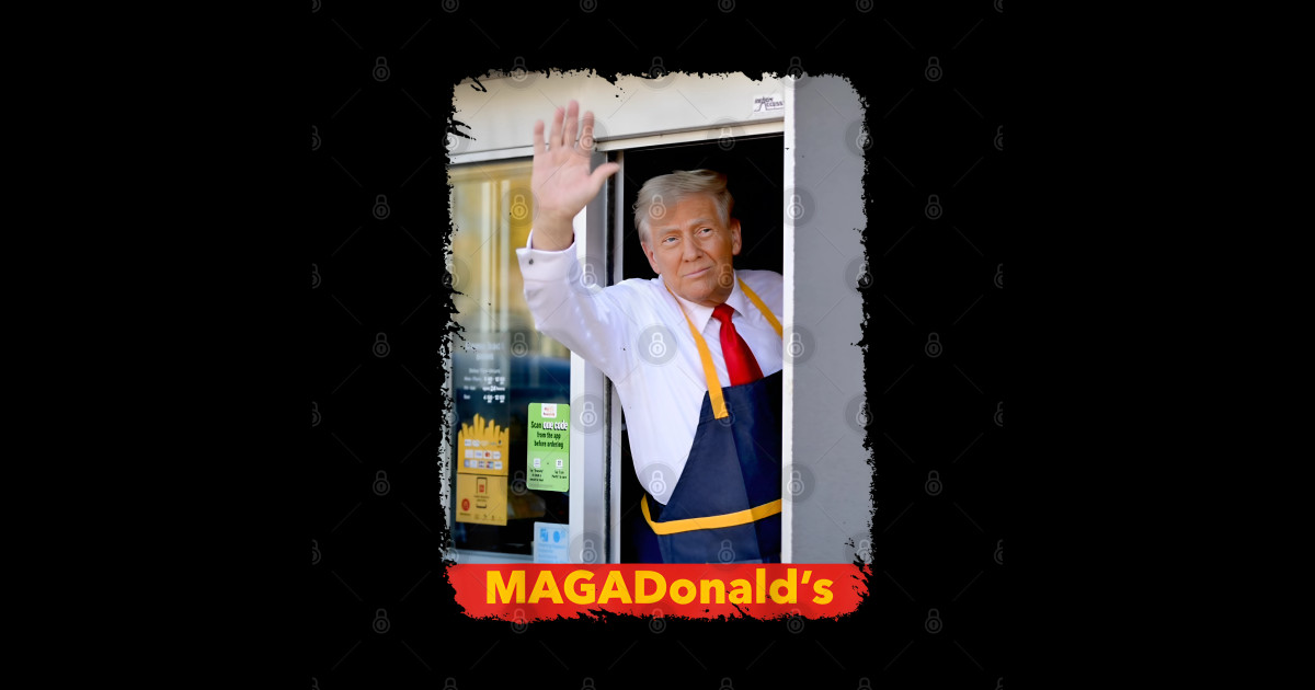 Trump MAGAdonald's - Magadonalds - Sticker | TeePublic