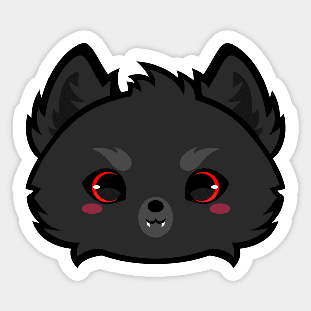 Cute Black Werewolf - Werewolf - Sticker | TeePublic